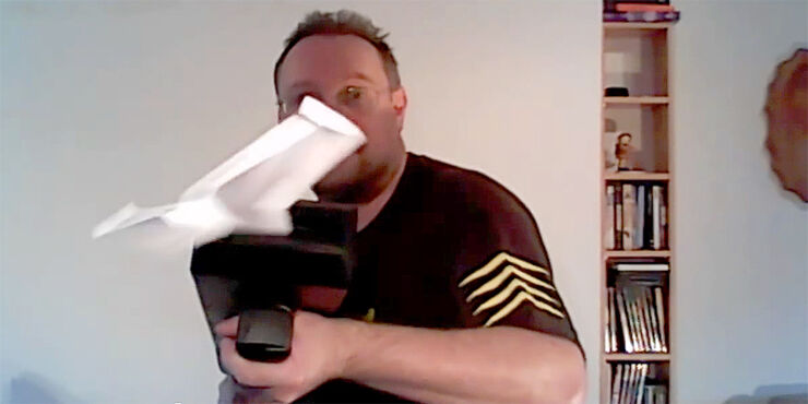 Machine Gun That Can Make And Fire Paper Airplanes