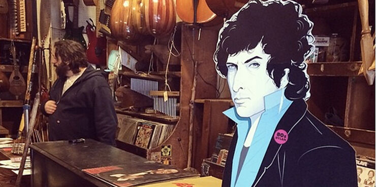 Follow The Adventures Of A Cardboard Cutout Bob Dylan