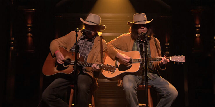 Two Neil Youngs Sing 'Old Man'