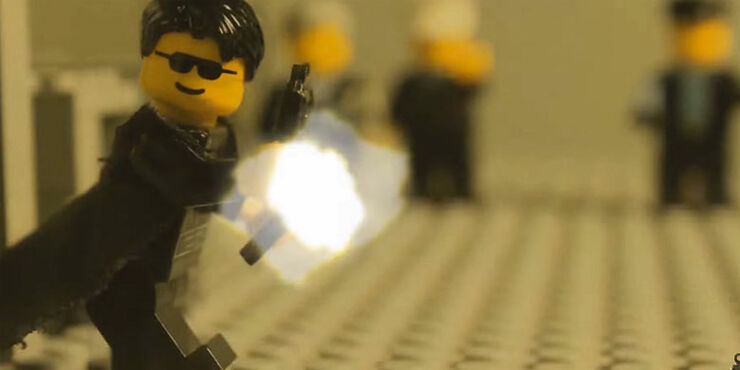 The Matrix Lobby Fight Scene Is Recreated In Lego