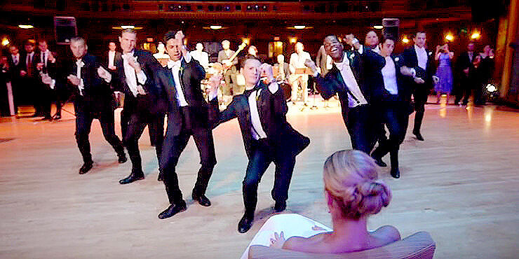 Groomsmen Surprise Bride With Wedding Dance Medley