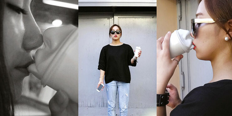 Lip-Shaped Coffee Lid Will Kiss You Awake