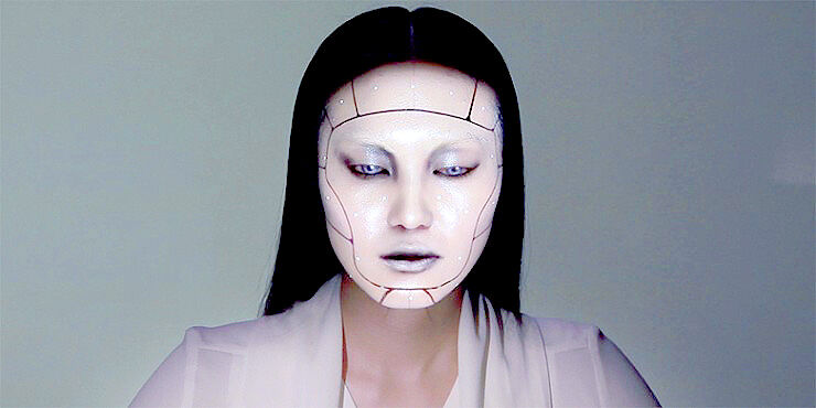 Watch 'Electronic Makeup' Transform A Model's Face