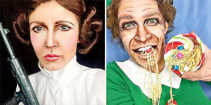 Rebecca Swift Transforms Into Celebrities Using Makeup