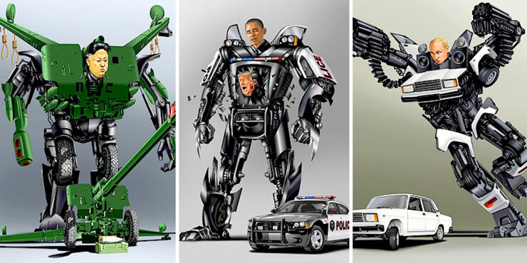Artist Gunduz Agayev Turns World Leaders Into Transformers