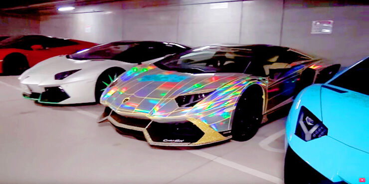 Japanese Parking Lot Is Full Of OTT Custom Lambos