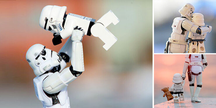 A Stormtrooper And His Son Share Some Loving Moments
