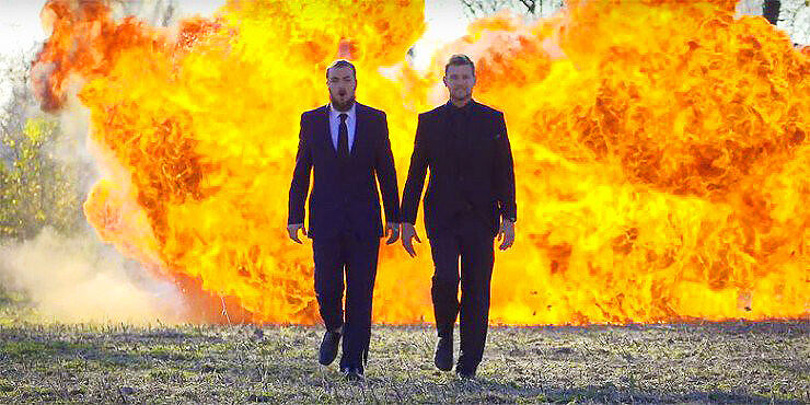 Slow Mo Walking Away From A Tannerite Explosion