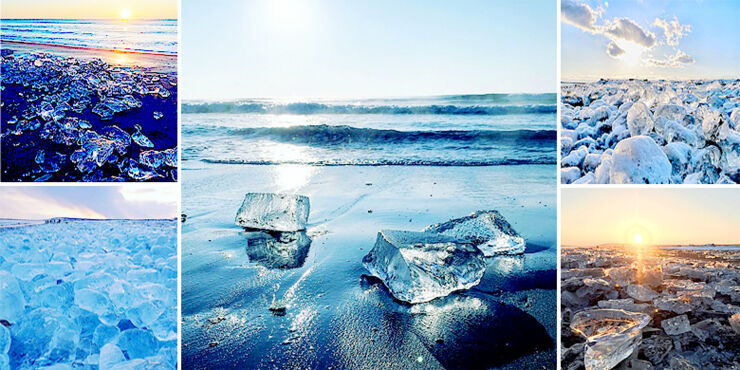 Magical Jewel Ice Washes Up On Japan's Beaches