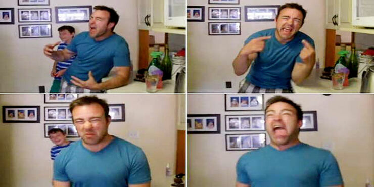 Get Ready For A 40 Year Old Tantrum As A Father Lip Syncs To His 6yr ...