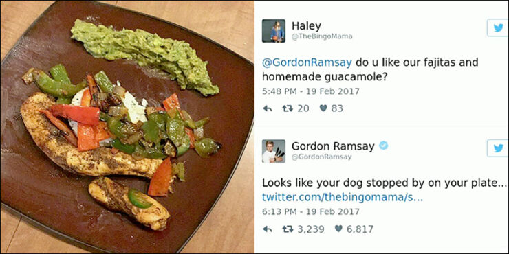 Gordon Ramsay Twitter Roasts People's Food & It's Hilarious
