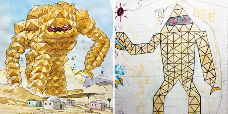 Dad Turn’s Son’s Drawings Into Awesome Anime Monsters & Creatures
