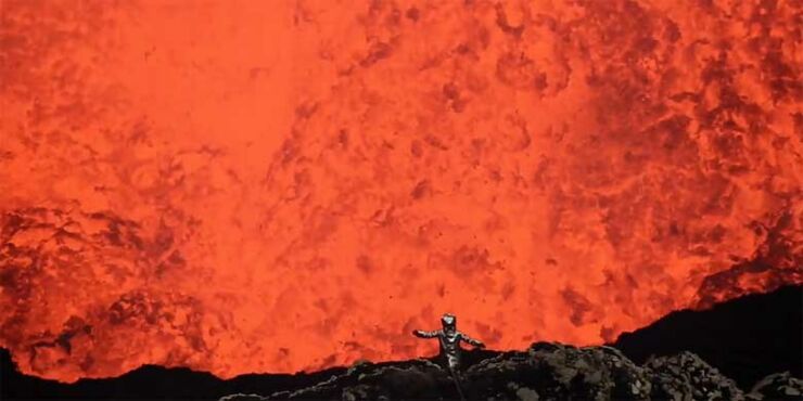 Guy Hikes Into Active Volcano And Films It All With A GoPro